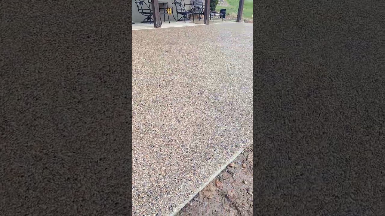 knew exposed aggregate concrete finished with honey brown sealer sigler concrete best in the US