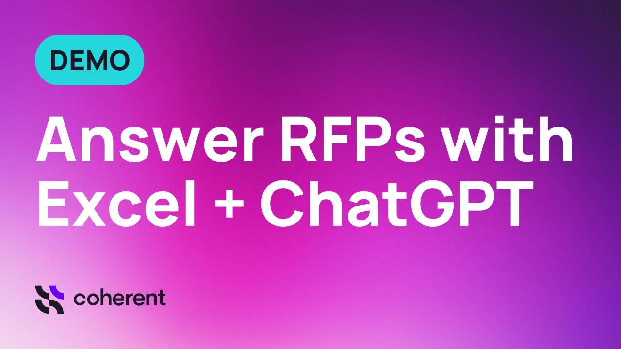 Automate IT Security Questionnaires with ChatGPT + Excel | Coherent Spark API Demo