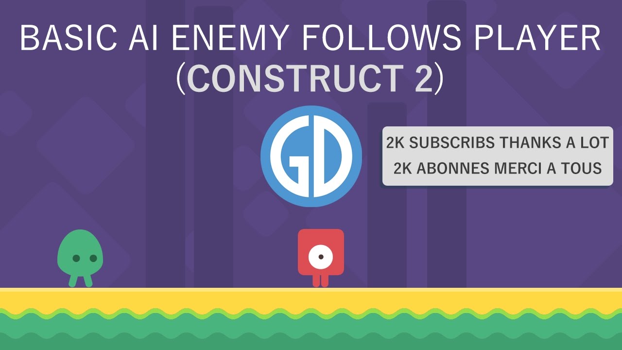 Basic AI Enemy Follows Player (Construct 2)