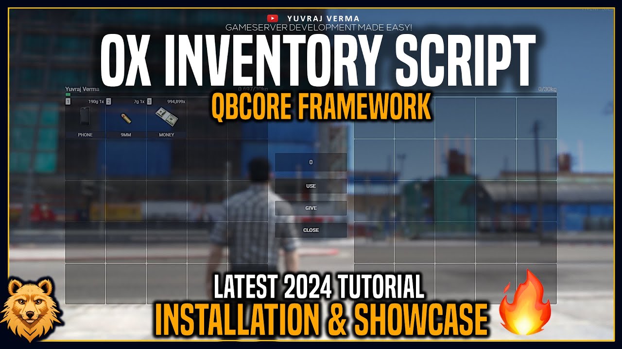 [2024] OX-Inventory Installation | QBCore Framework Tutorial | Free FiveM Inventory Script