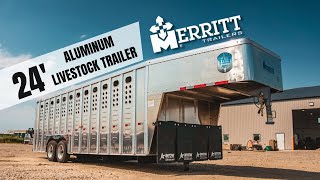 24' x 8' x 7' Merritt Aluminum Livestock Trailer - Stock 31099 - Arrow ...