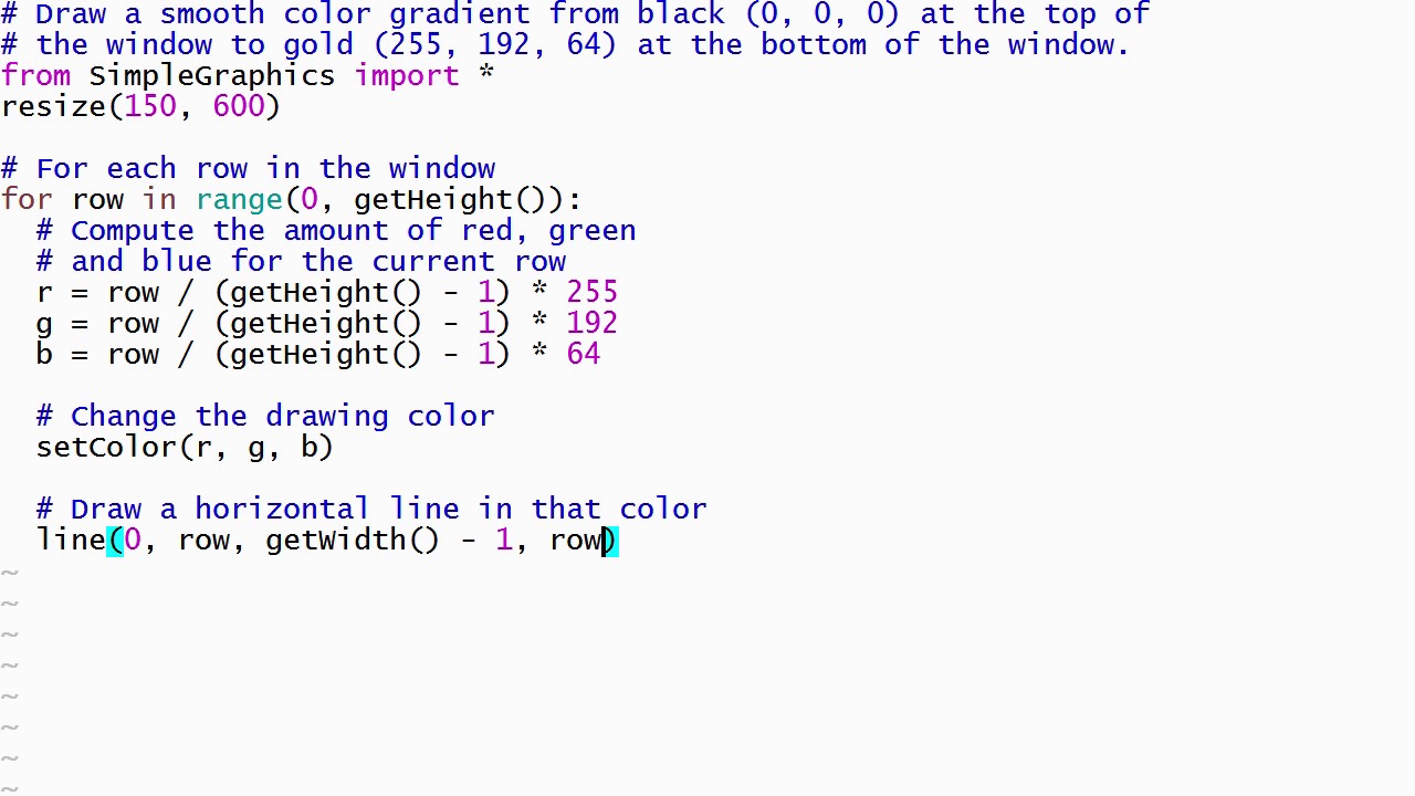Python 3 Programming Tutorial: Gradient.py