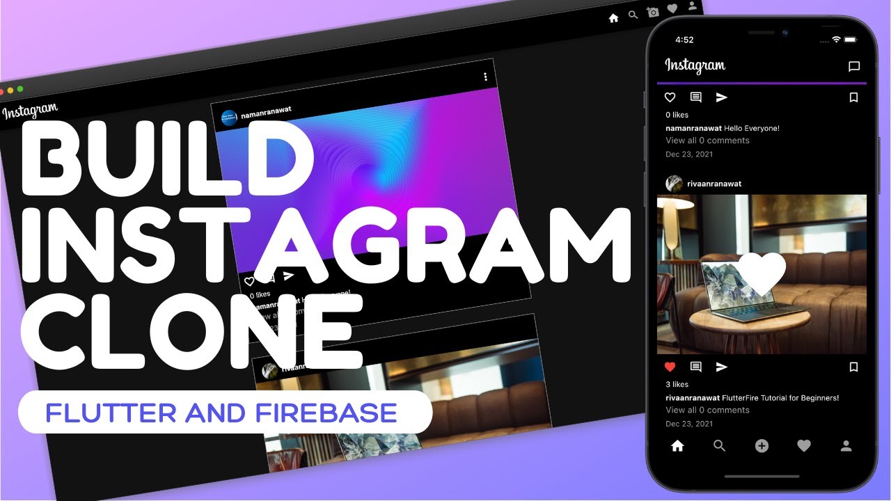 Build Instagram Clone | Flutter & Firebase Tutorial for Beginners to Advanced | iOS, Android & Web