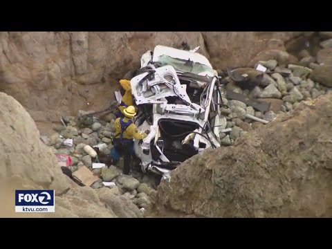 “A Miracle:” Tesla passengers survive 250-foot plunge off cliff at ...