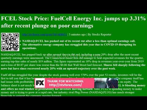 FCEL Stock Price: FuelCell Energy Inc. jumps up 3.31% after recent plunge on poor earnings