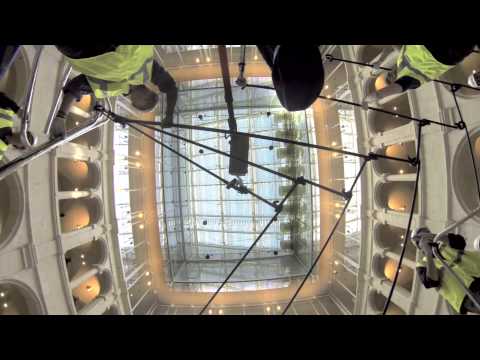 Installation of "Triangle Constellation" by Carlos Amorales (Teaser, Day 3, Part 2)