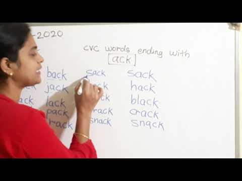 cvc words ending with ack The PaperBoat Preschool