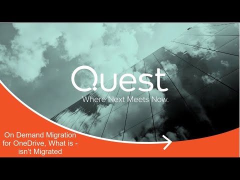 On Demand Migration for OneDrive, What is - isn’t Migrated
