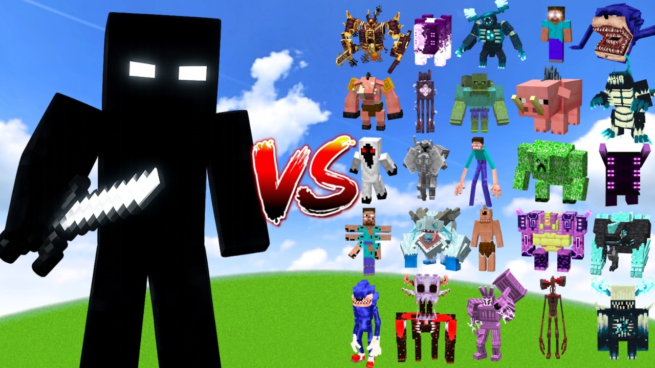 NULL vs ALL MINECRAFT BOSSES | Minecraft Mob Battle