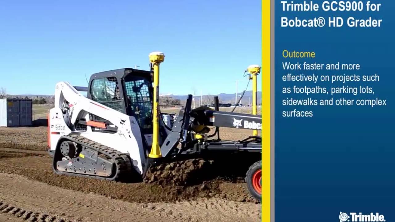 Trimble GCS900 Grade Control for Bobcat Grader Attachments