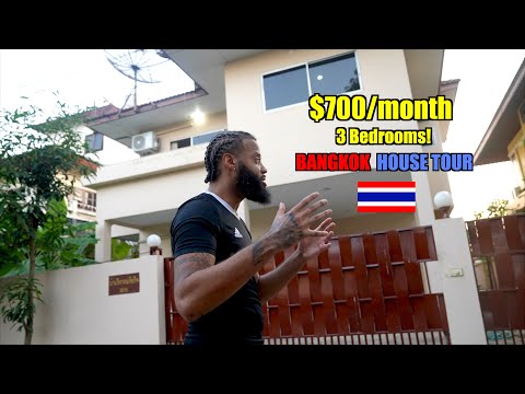 I moved from Chicago to Bangkok! $700/month 3 BDR House Tour!