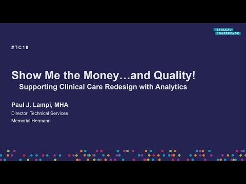 Show me the money (&quality) Redesigning clinical care w/visualizations.Memorial Hermann Healthcare