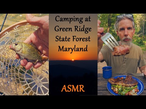 ASMR Camping at Green Ridge State Forest, Maryland (Cooking/Fishing/Overlooks/Canal Locks)