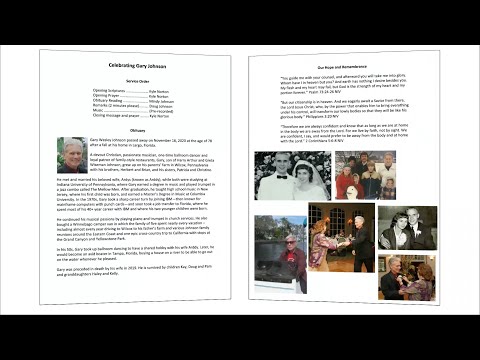 Gary Johnson Funeral Nov 24 2020