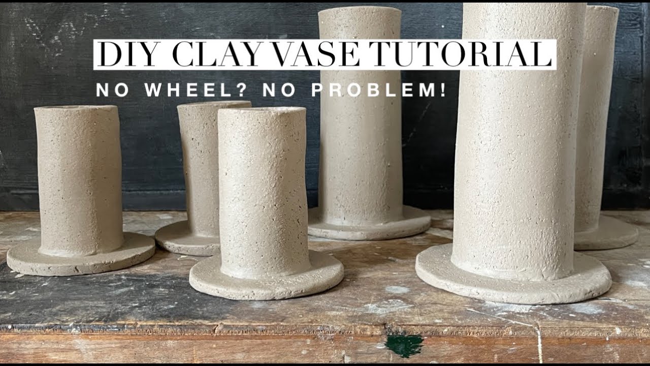 #15 How I Use My Pottery Template | Cylinder Vase (Handbuilding Without a Wheel)