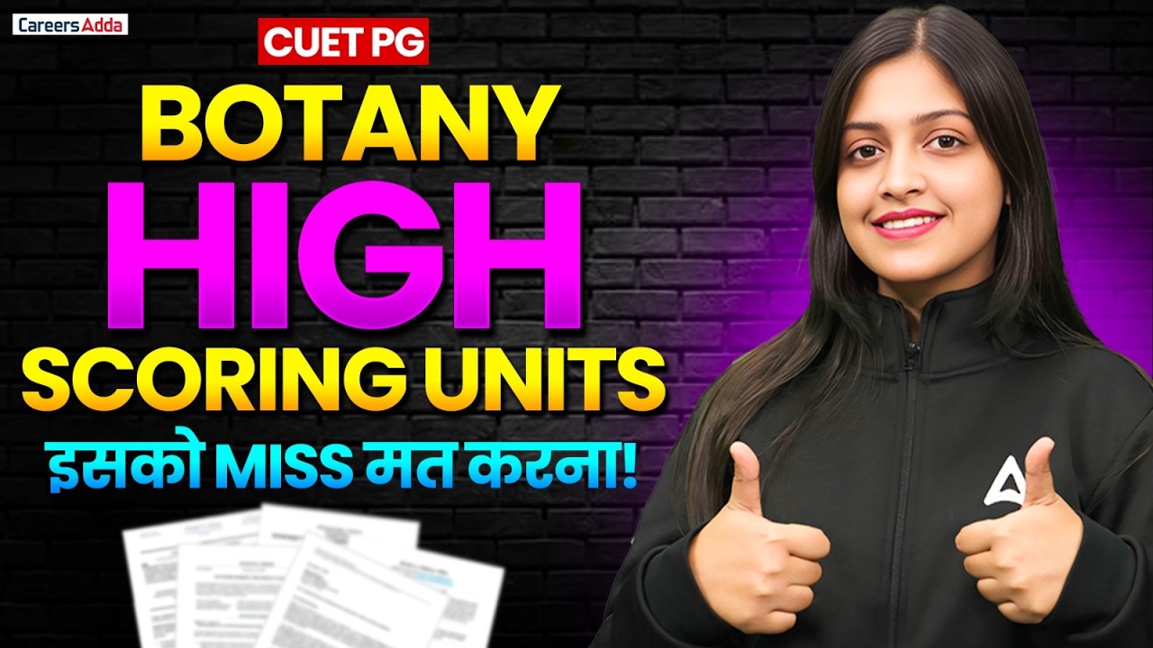 CUET PG 2026 Botany | Unit-wise Weightage & Priority