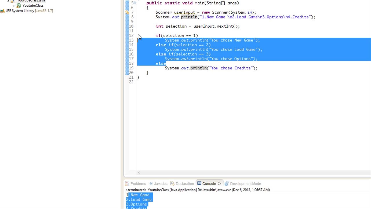 Java Made Easy Tutorial 7 - Switch Statements