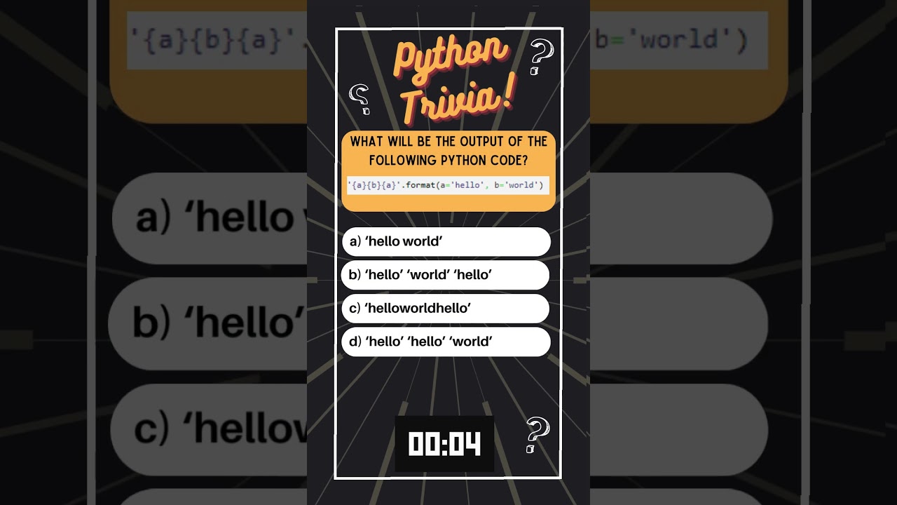 Python Trivia   Formatting 31 #coding #python #techcommunity #shorts #trending #viral #datascience