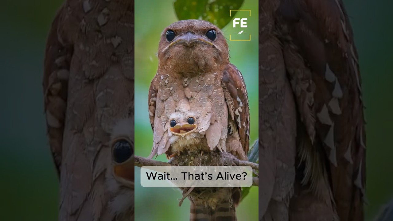 Malaysian Large Frogmouth | This Bird Disappears in Front of You #birds #shorts #wildlife #trending