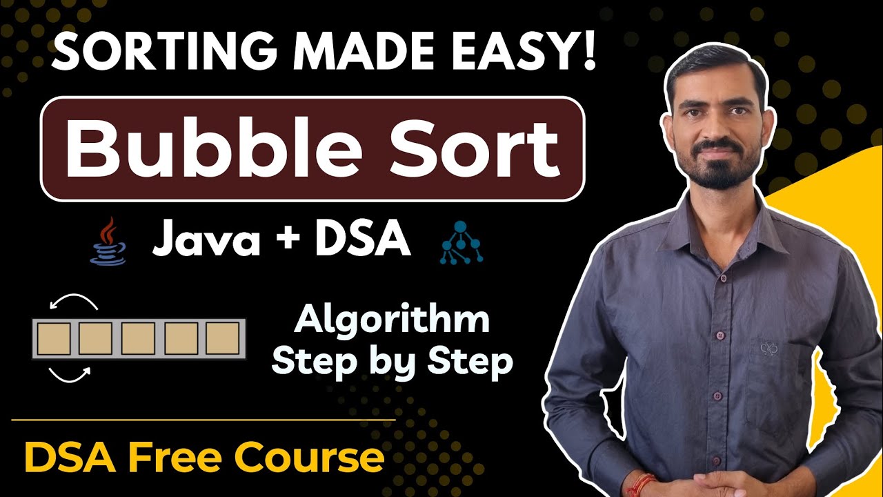 Bubble Sort Algorithm in Java (DSA) | Step-by-Step Code + Time & Space Complexity 💻