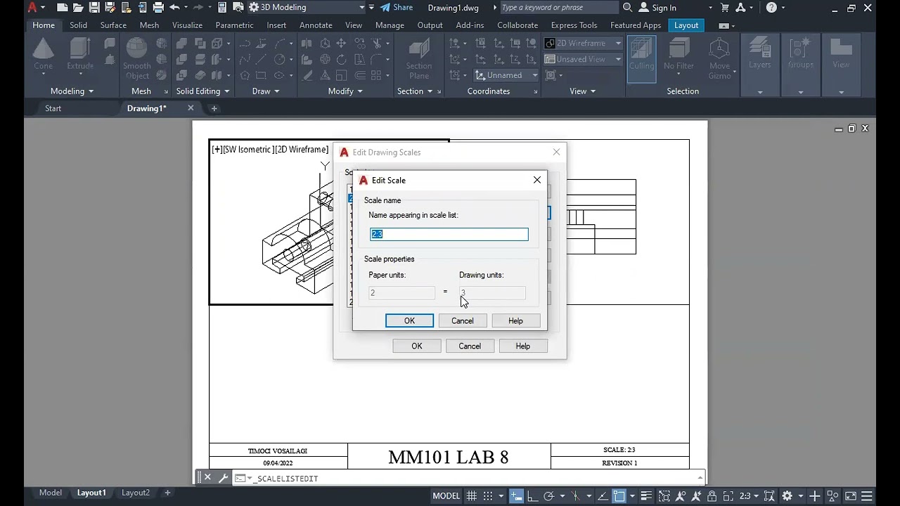 MM101 CAD LAB 8 Demonstration Pt 2