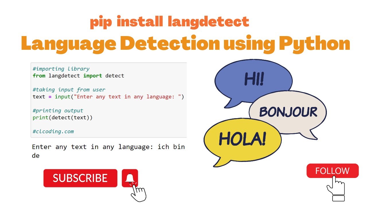 Day 12 : Language Detection using Python