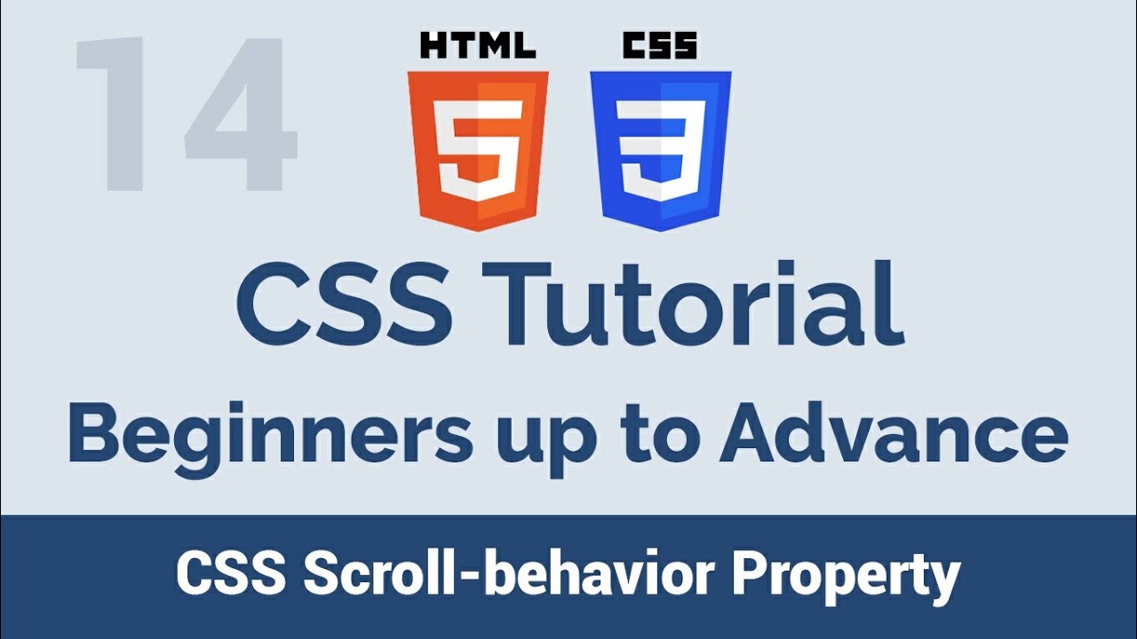 14 CSS Scroll Behavior Property - beginners up to advance css tutorial