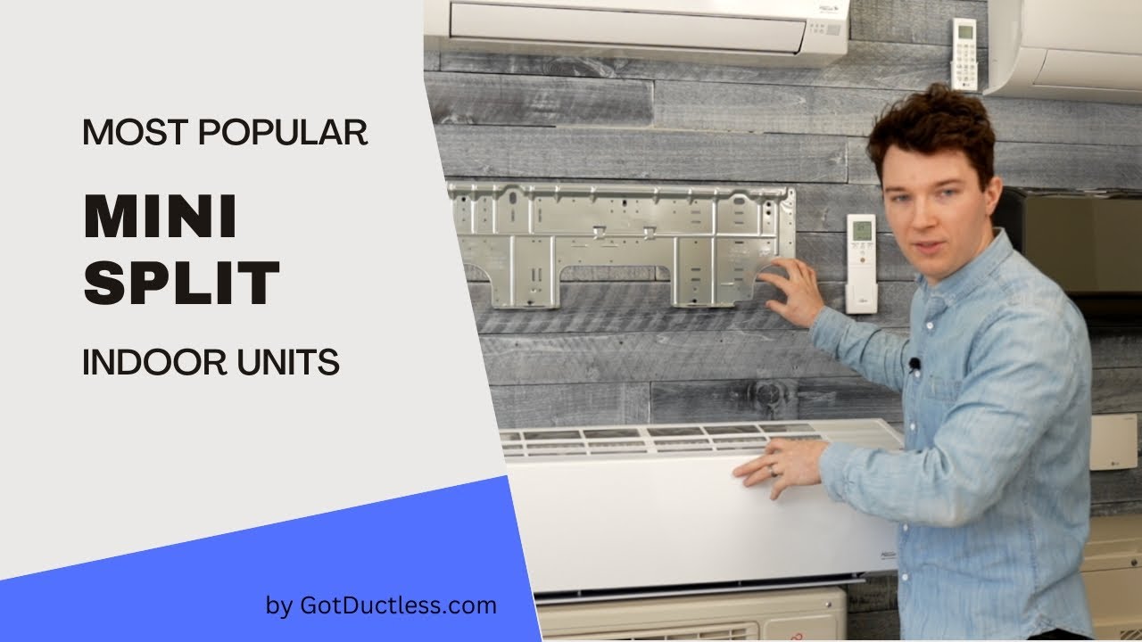Most popular types of ductless mini split indoor unit types.