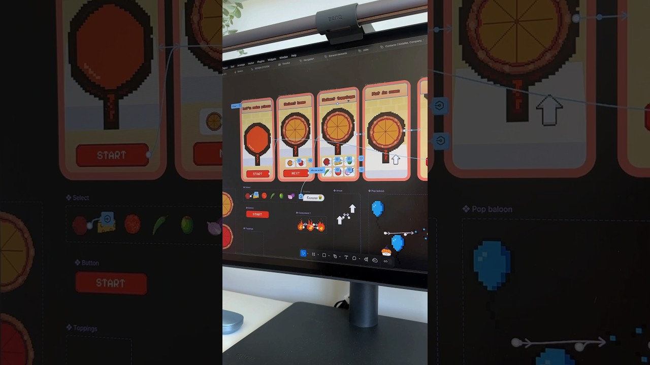 I made pixel game in Figma #gaming
