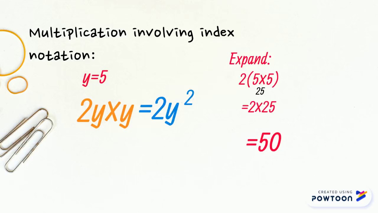 Using Index Notation In Algebra - Leanne