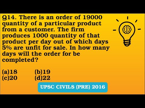 Q14 (2016). There is an order of 19000 quantity of a particular product from a customer. The firm..