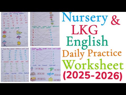 Nursery/LKG English Daily Practice Worksheet 2025/Nursery class Teaching/LKG class Teaching 2025