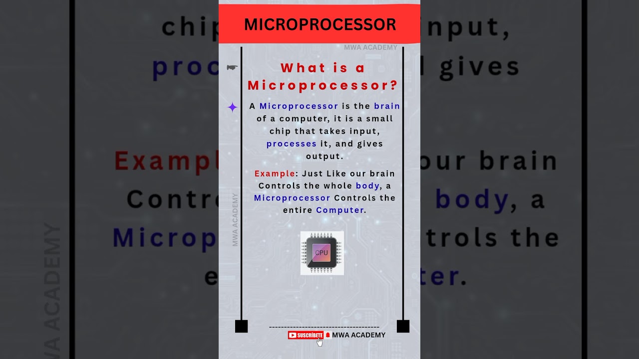 What is Microprocessor? | Simple Explanation with Example | MPMC Basics in 8 Seconds