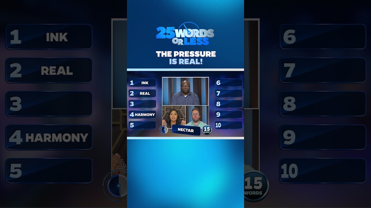 The pressure is REAL! 💰️ Watch to the end to find out if WIN the $10K! 🫣 ⁠#25WordsorLess #gameshow