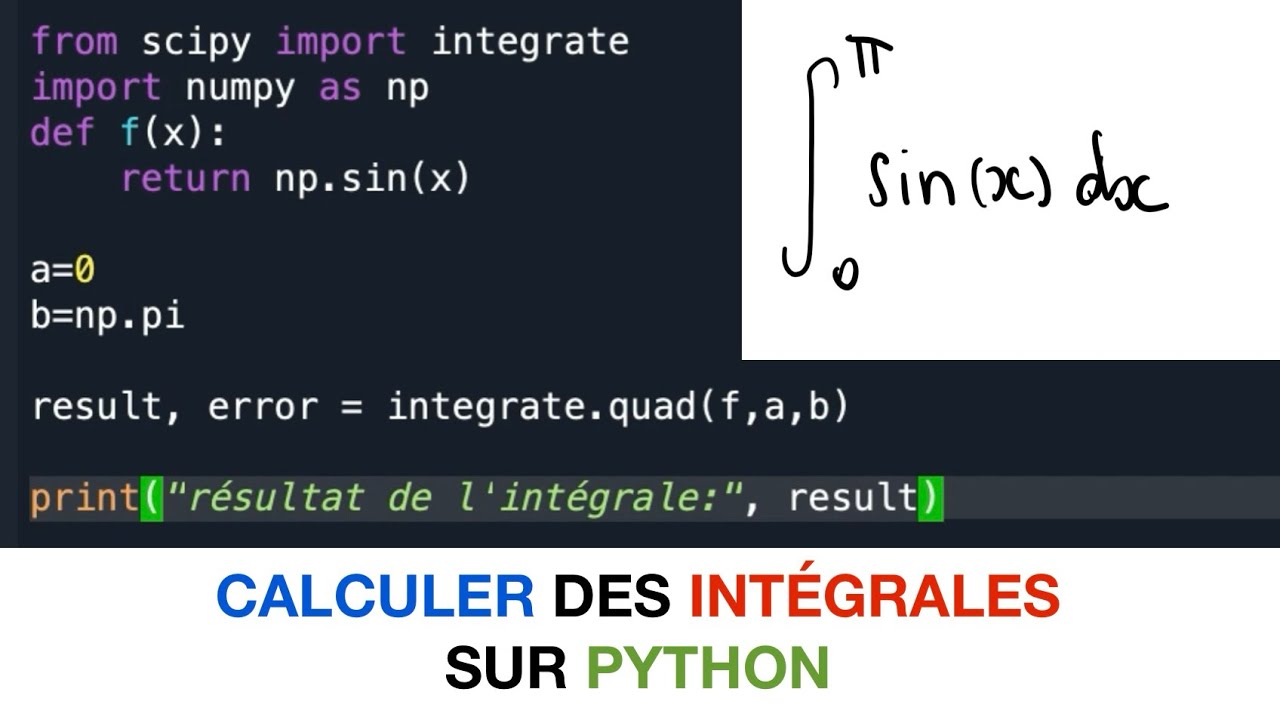 Calculer des intégrales sur python