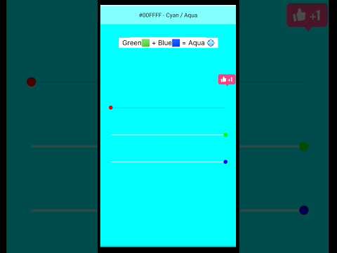 Green blue = aqua #colorful #blackpink #yellow #rgb #colors #mixing #aqua #clr
