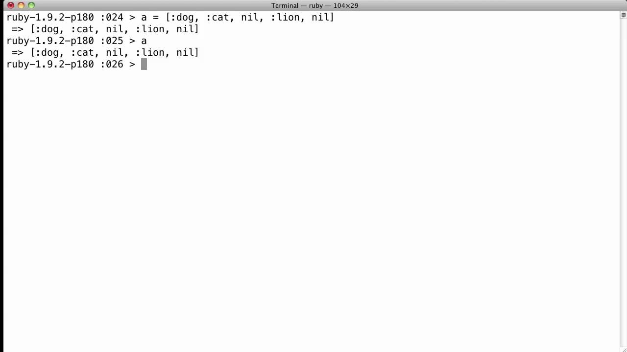 Ruby Array compact method