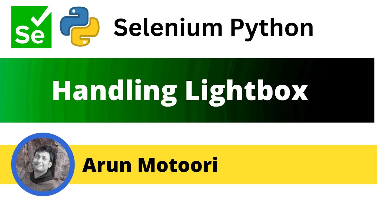 Handling Lightbox using Selenium Python (Selenium Python)