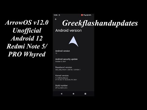 ArrowOS v12.0 Unofficial Android 12 Redmi Note 5/PRO Whyred
