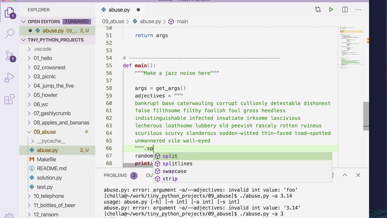 Tiny Python Projects: Ch 9 Pt 4 (Using triple quoted strings)