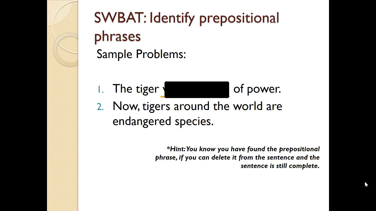 Unit4.IdentifyPrepositionalPhrases