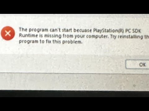 Fix Program Can't Start Because PlayStation(R) PC SDK Runtime Is Missing In God of War Ragnarok