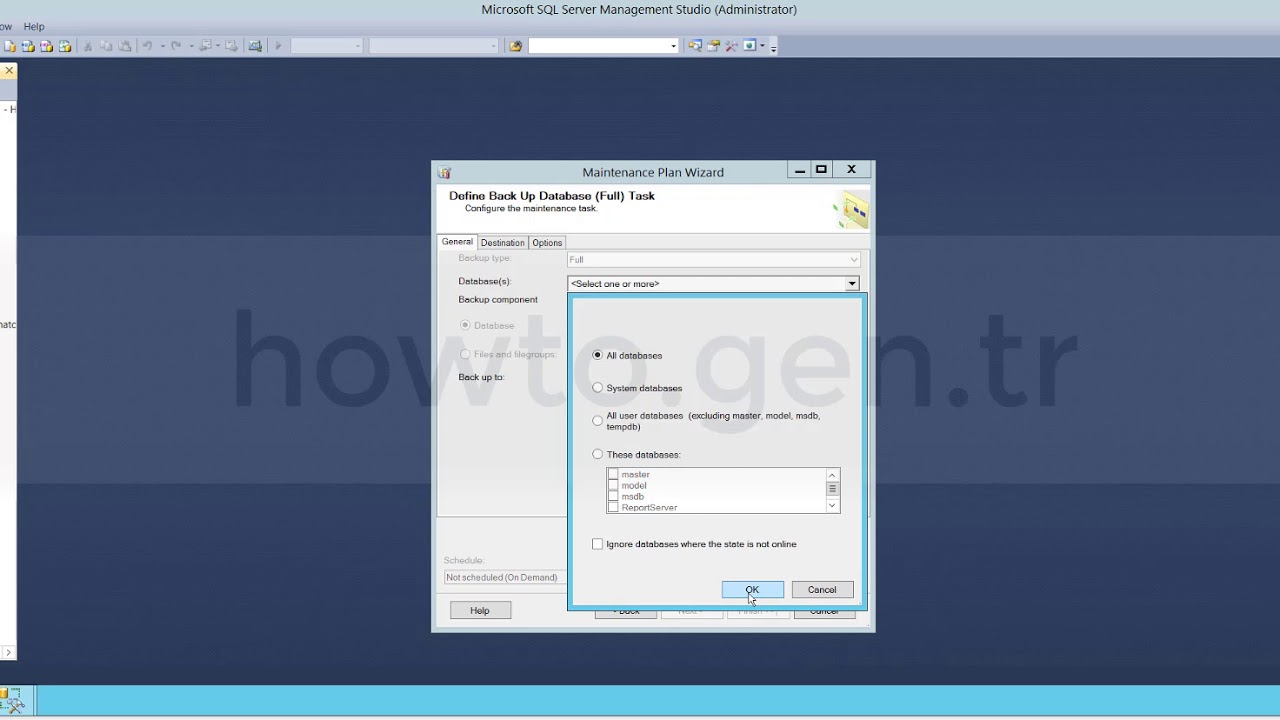 How To Create Backup Maintenance Plan In Microsoft SQL Server