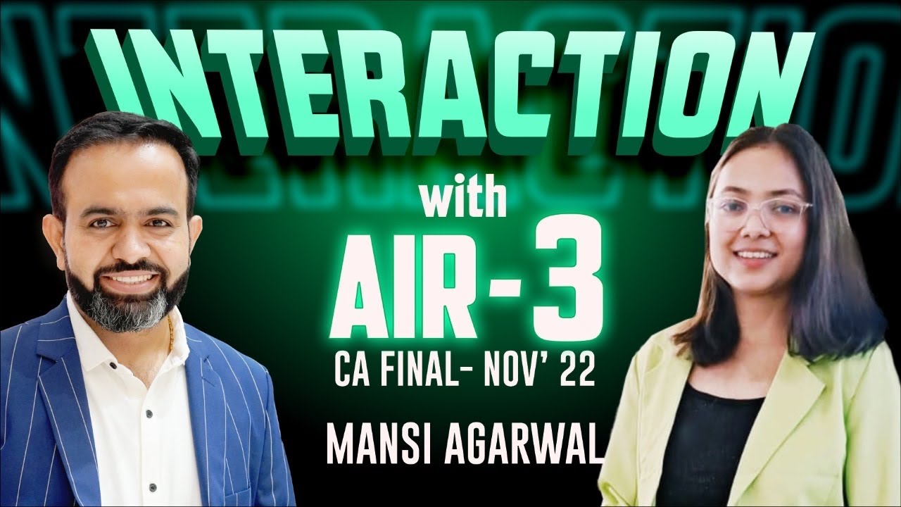 Meet AIR-3 | CA Final | Mansi Agarwal