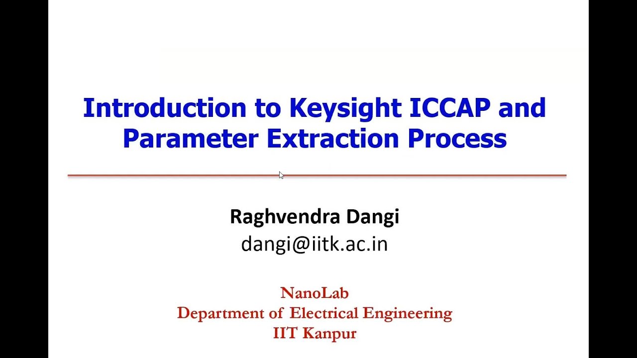 Day 8_Video-2 Parameter Extraction using ICCAP tool