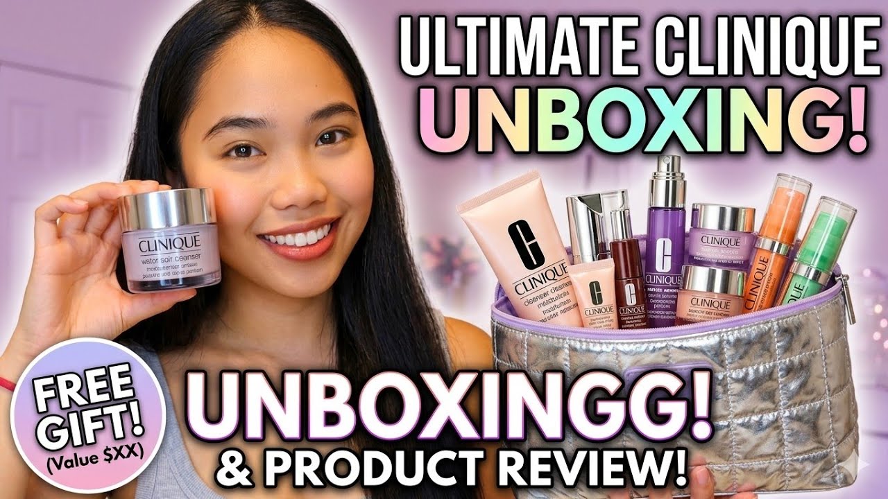 UNBOXING and REVIEW OF CLINIQUE PRODUCTS GIFT SET ( perfect for christmas gift. )