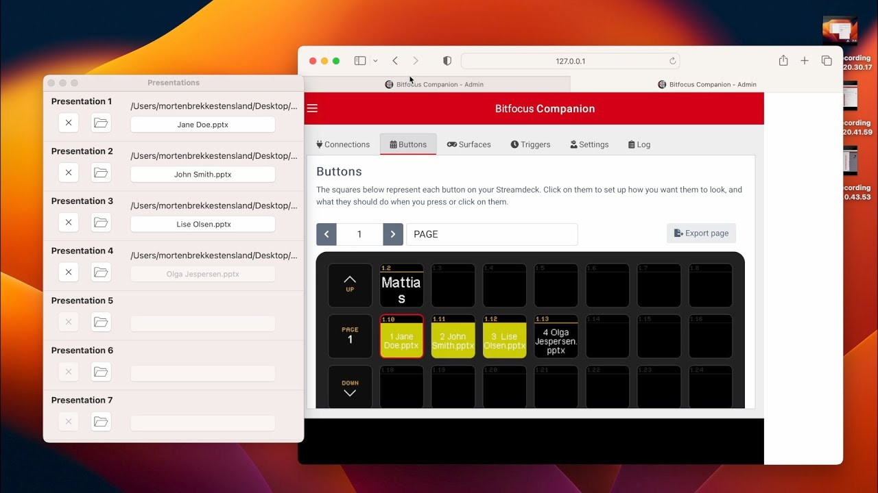 APS 2.1: Open presentation-files with companion-buttons