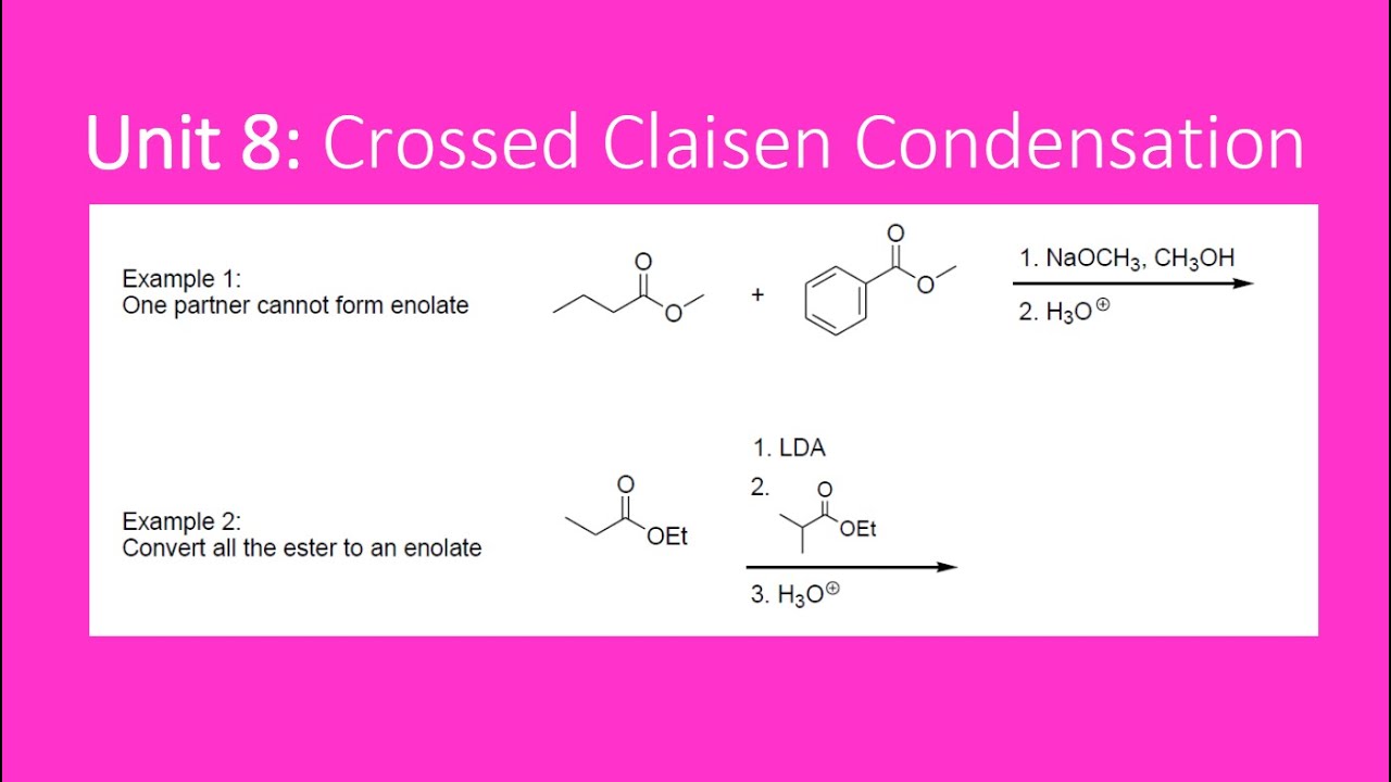 Crossed Claisen Condensation (Two Methods)