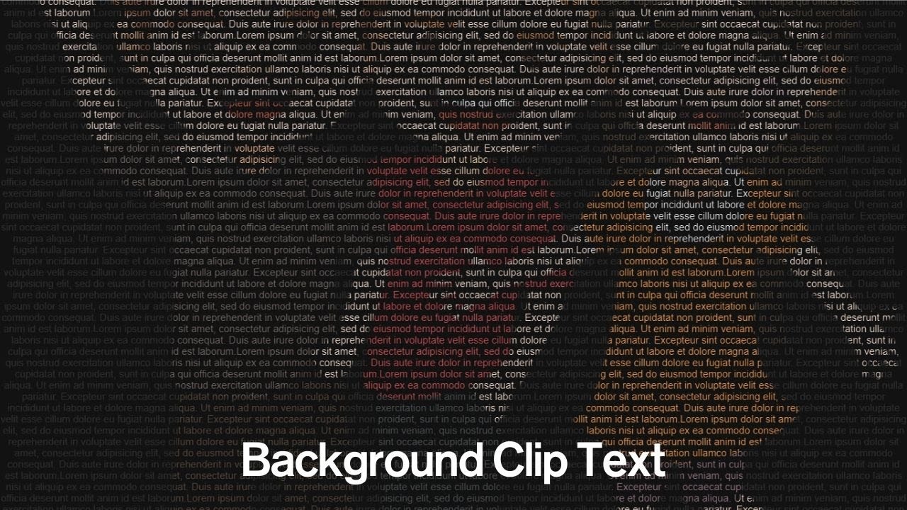 Background clip text effect in CSS | Text in Image CSS | CSS Tricks | CSS Background-Clip