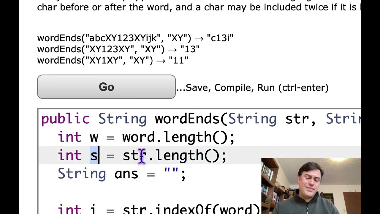 String-2: wordEnds Solution Explained